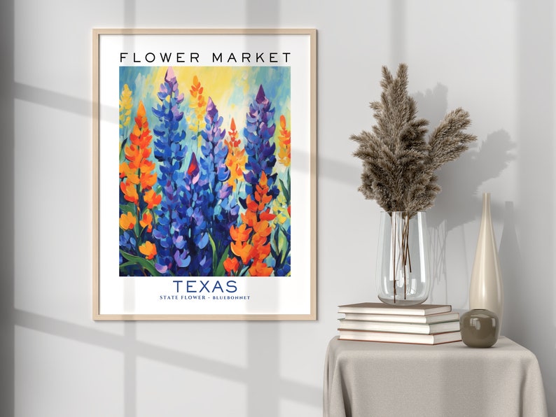 Texas State Flower Print Texas Flower Market Print - Etsy