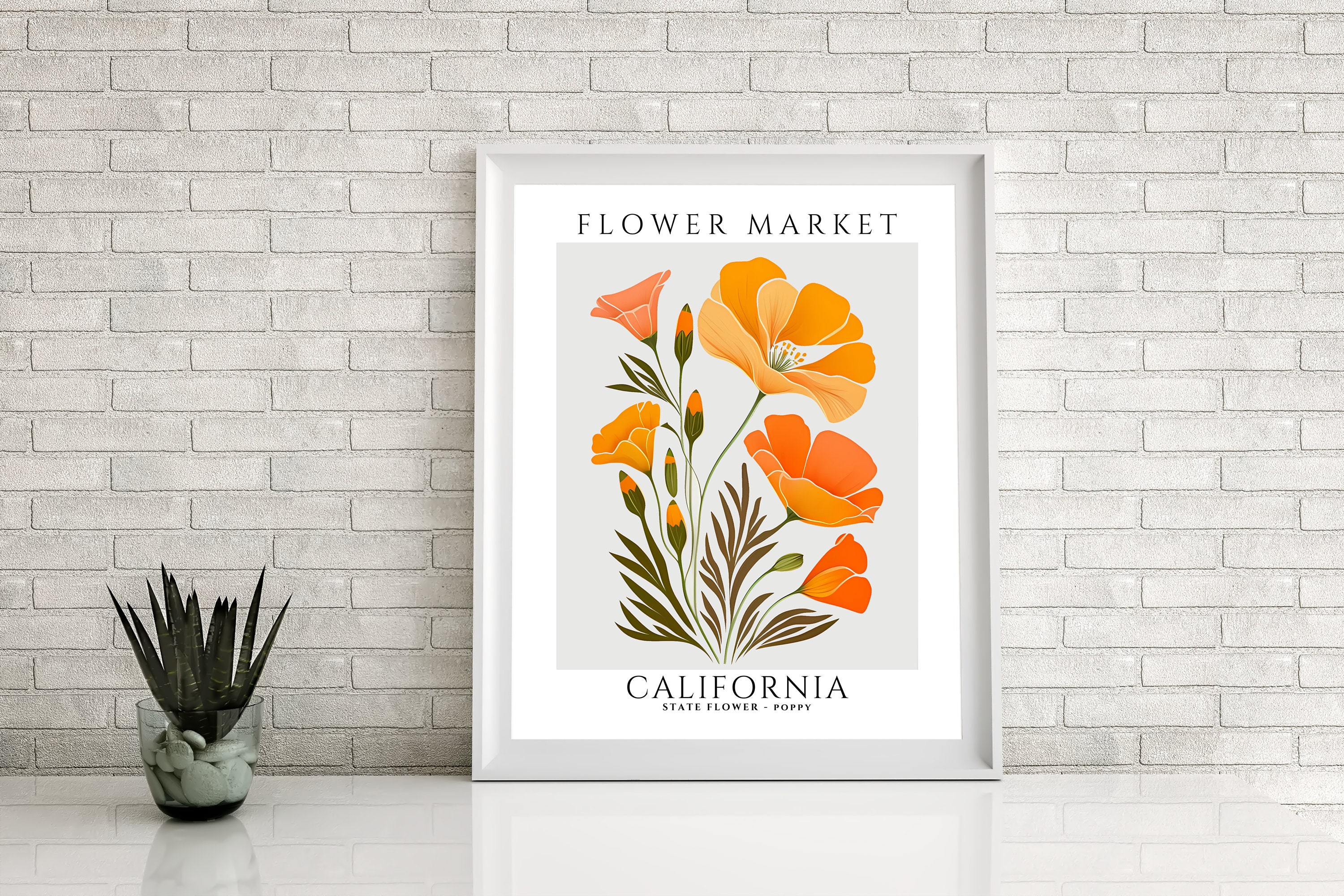 California State Flower Print California Flower Market Print - Etsy