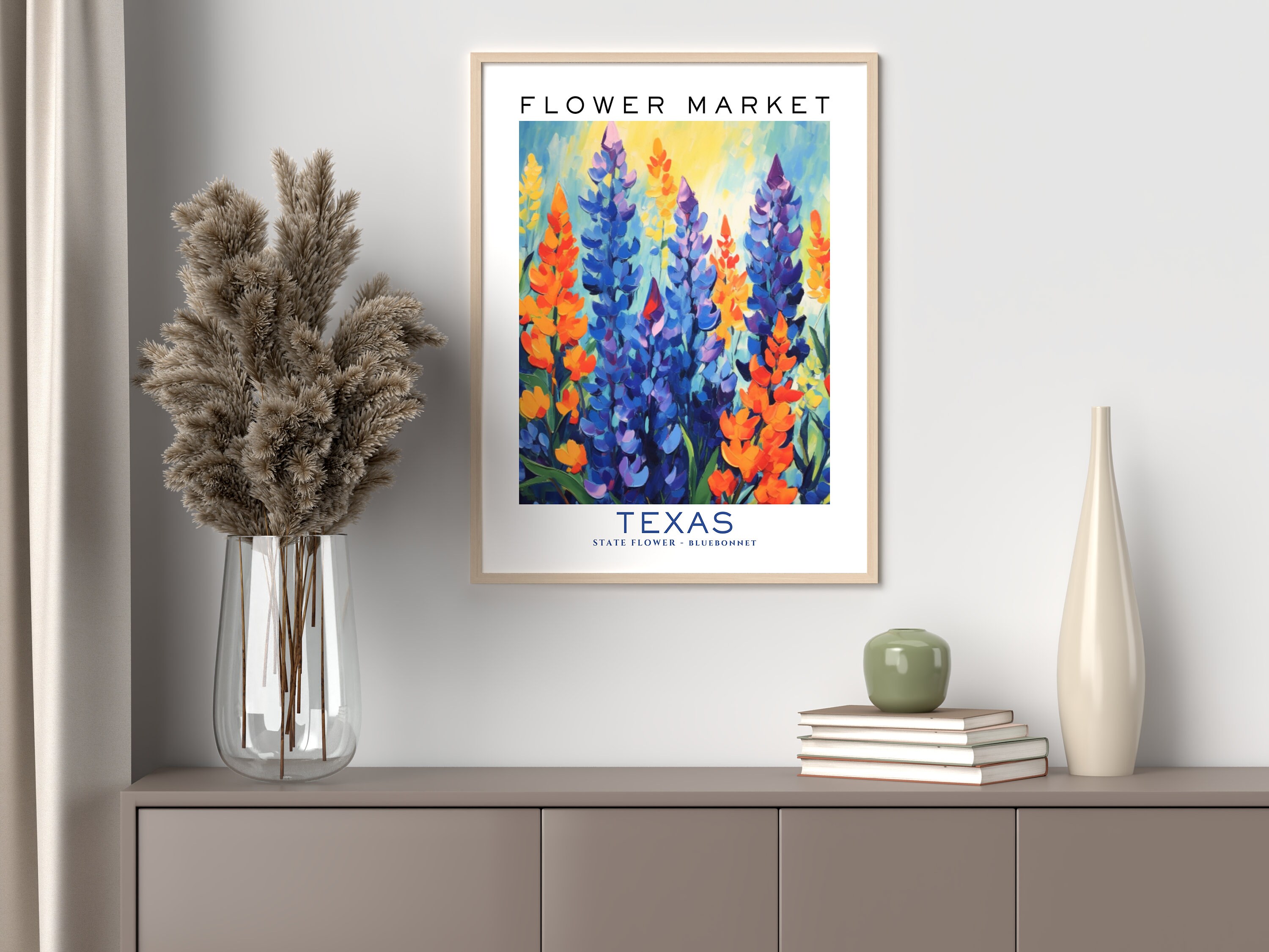 Texas State Flower Print Texas Flower Market Print - Etsy