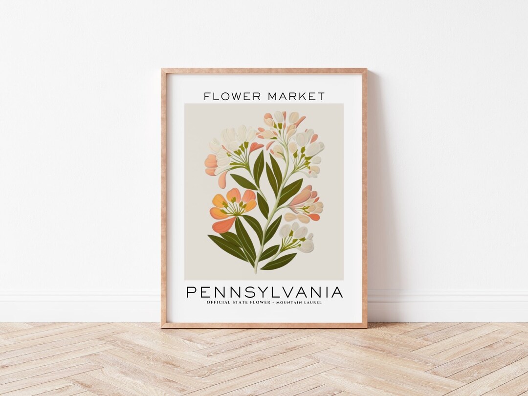 Pennsylvania State Flower Print, Pennsylvania Flower Market Print ...