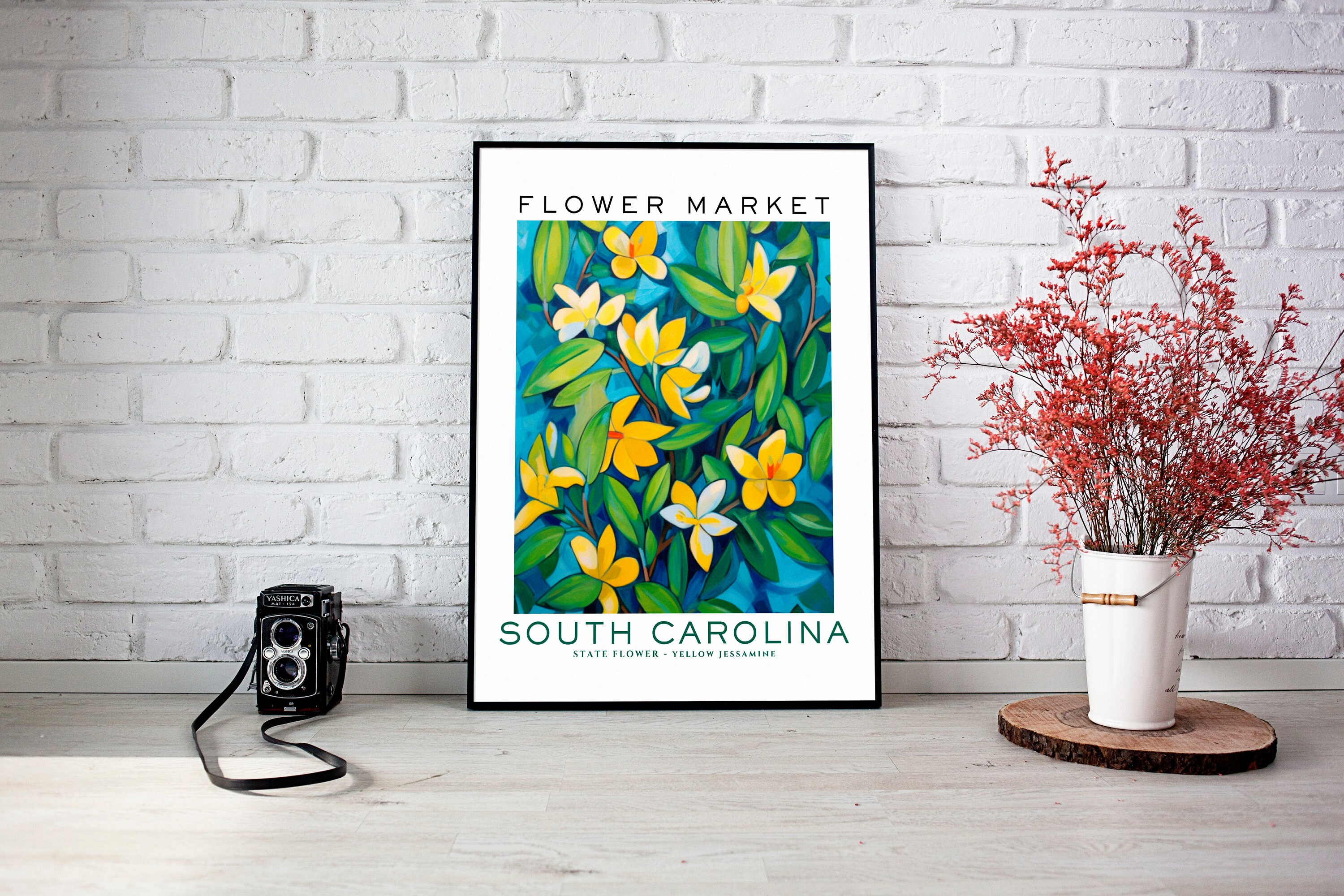 South Carolina State Flower Print South Carolina Flower - Etsy