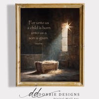 Christmas Tree Art Print With Scripture | Bible Verse Print | Glory to ...