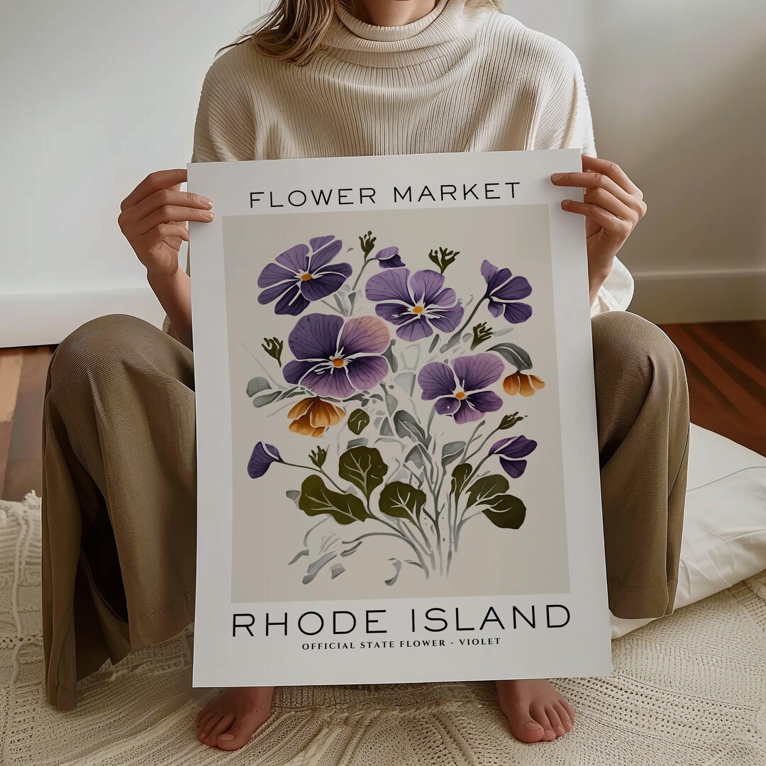 Rhode Island State Flower Print, Rhode Island Flower Market Print ...