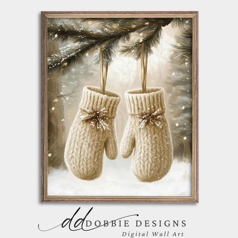 Neutral Mitten Decor - Etsy