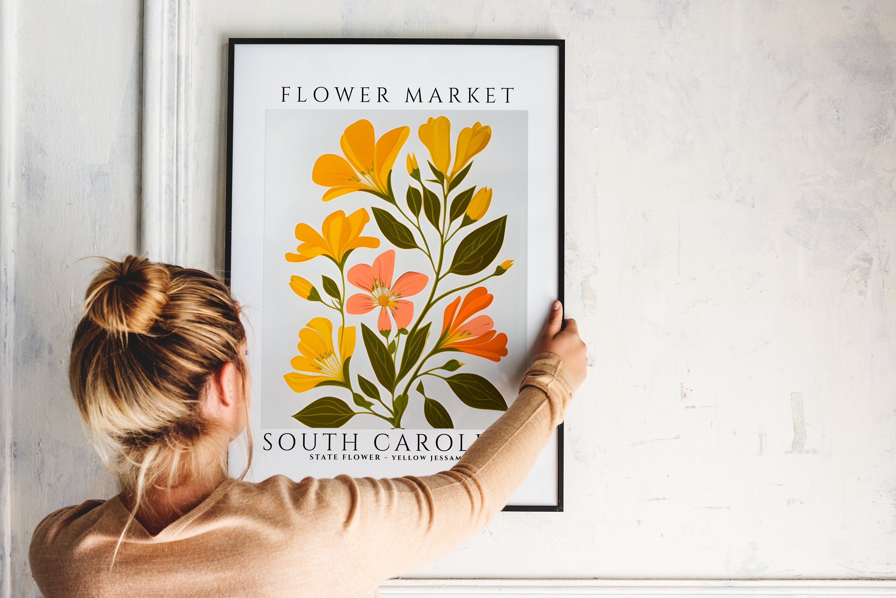 South Carolina State Flower Print South Carolina Flower - Etsy