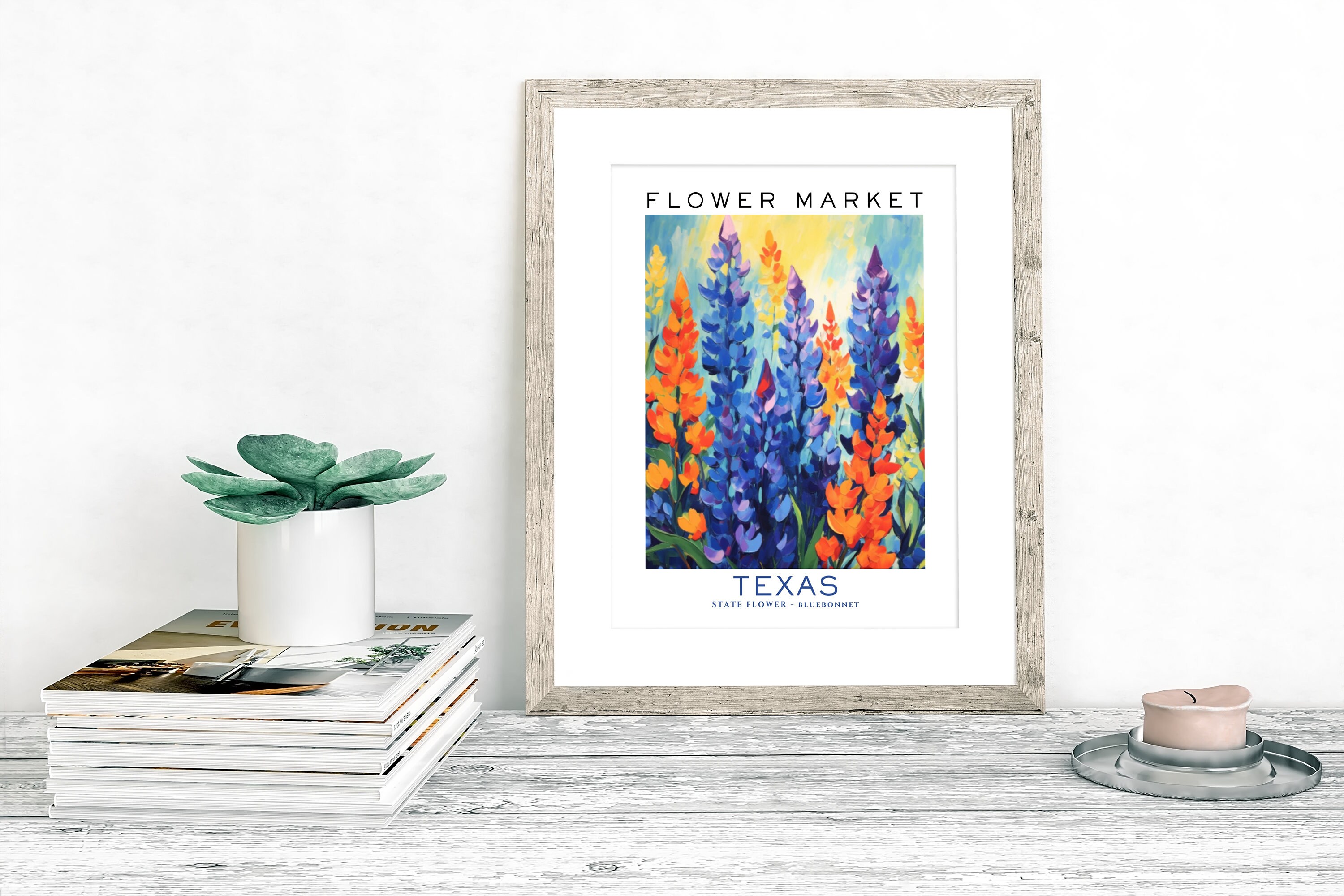 Texas State Flower Print Texas Flower Market Print - Etsy