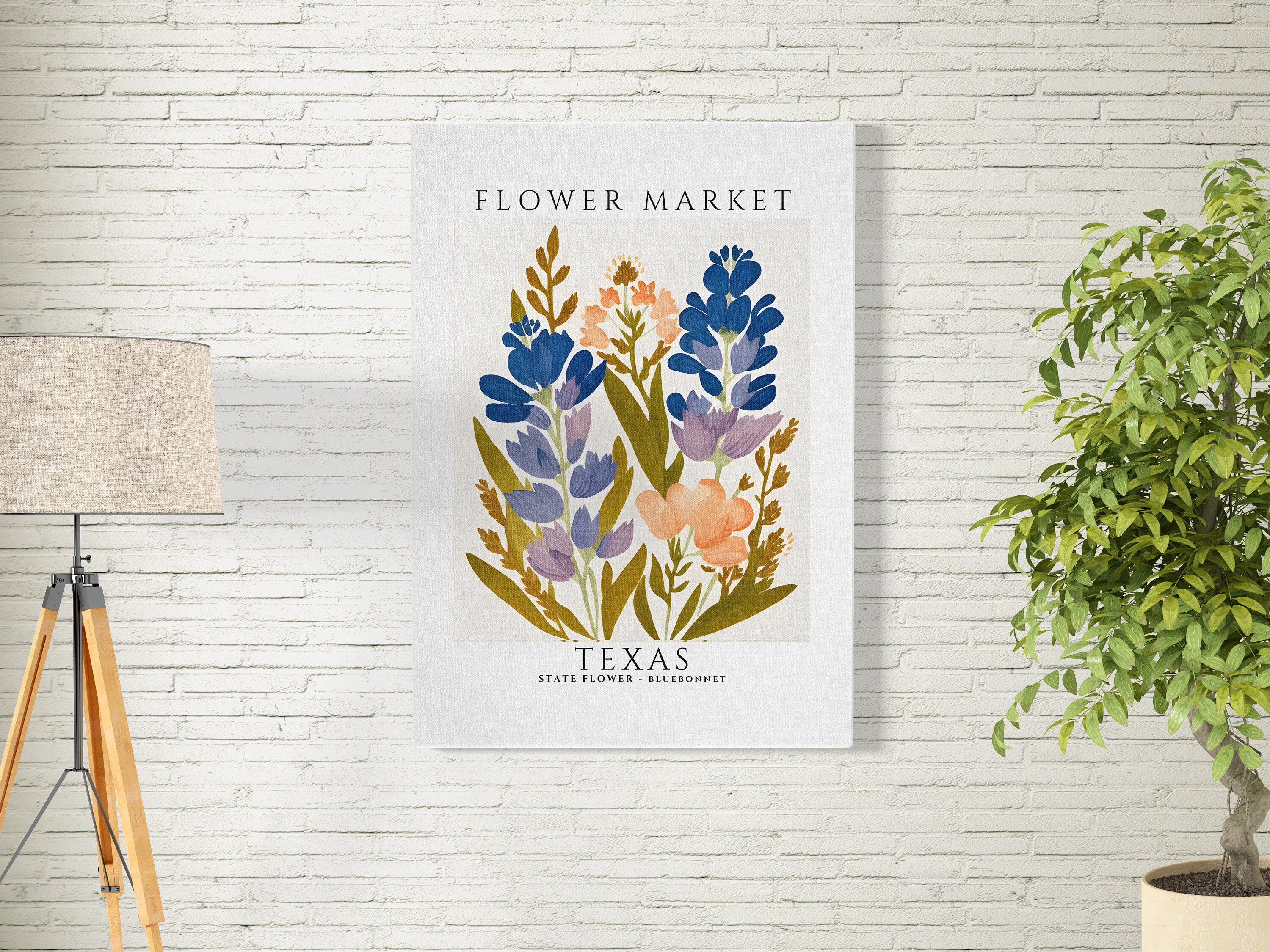 Texas State Flower Print Texas Flower Market Print - Etsy