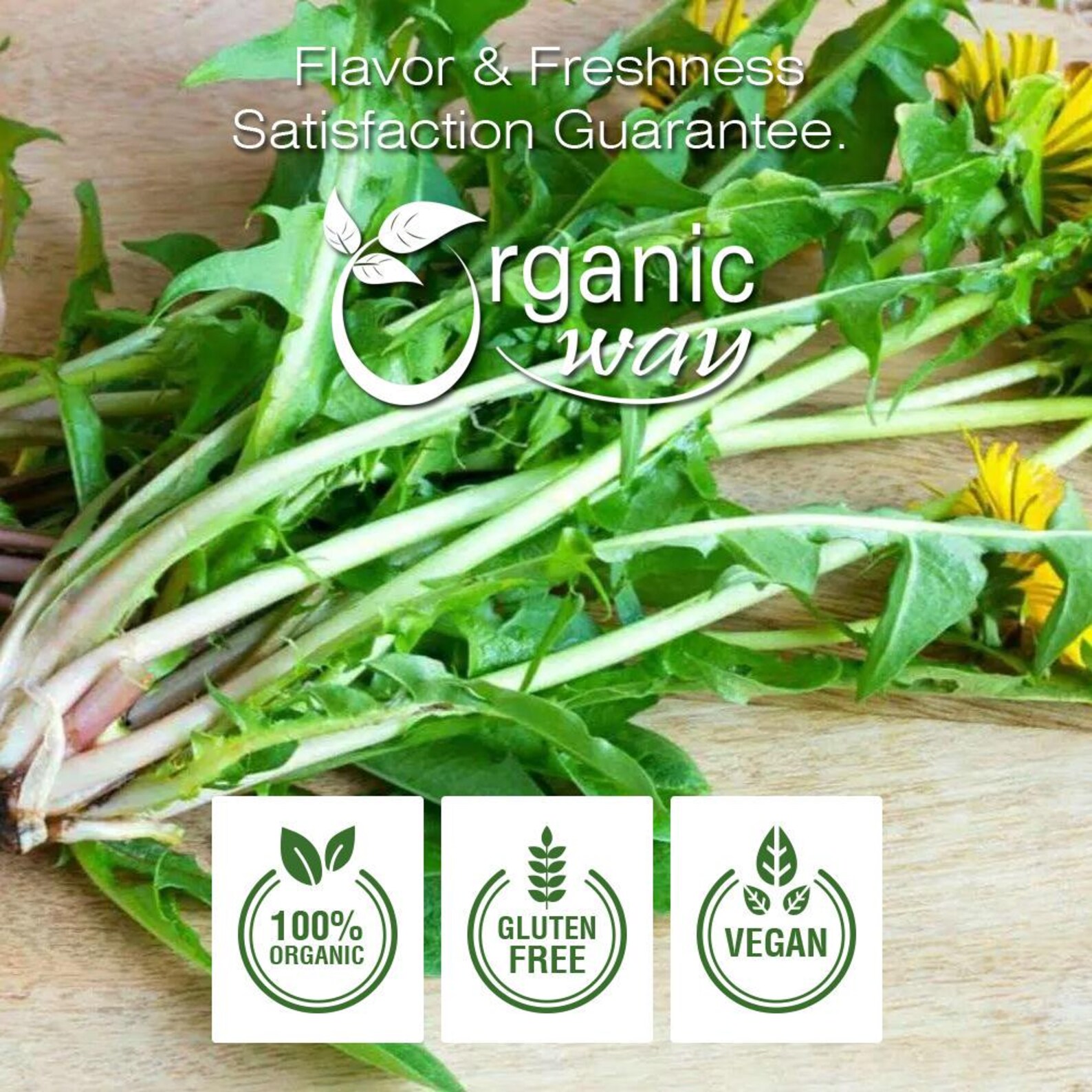 Organic Way Dandelion Leaf Powder - Herbal Tea | European Wild-harvest ...
