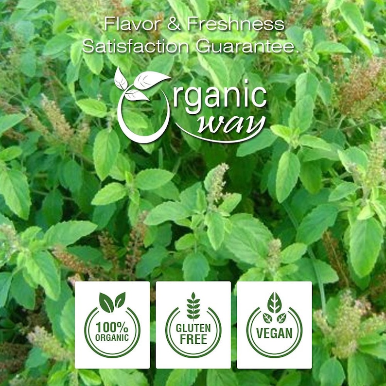 Organic Way Holy Tulsi / Holy Basil Herb Cut & Sifted - Etsy