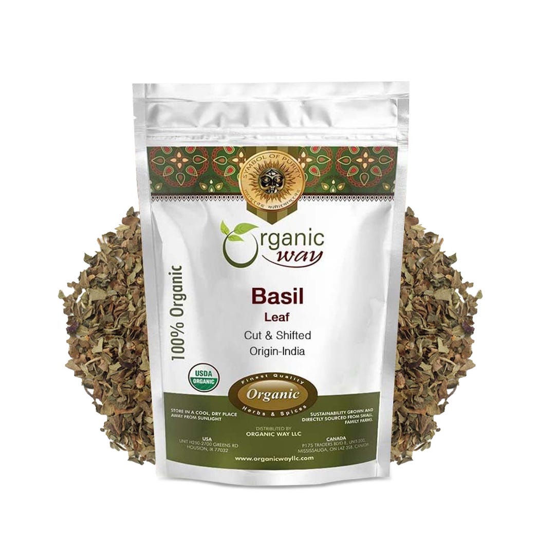 Basil Leaf Cut and Sifted | Non GMO, Kosher, USDA Certified Organic ...
