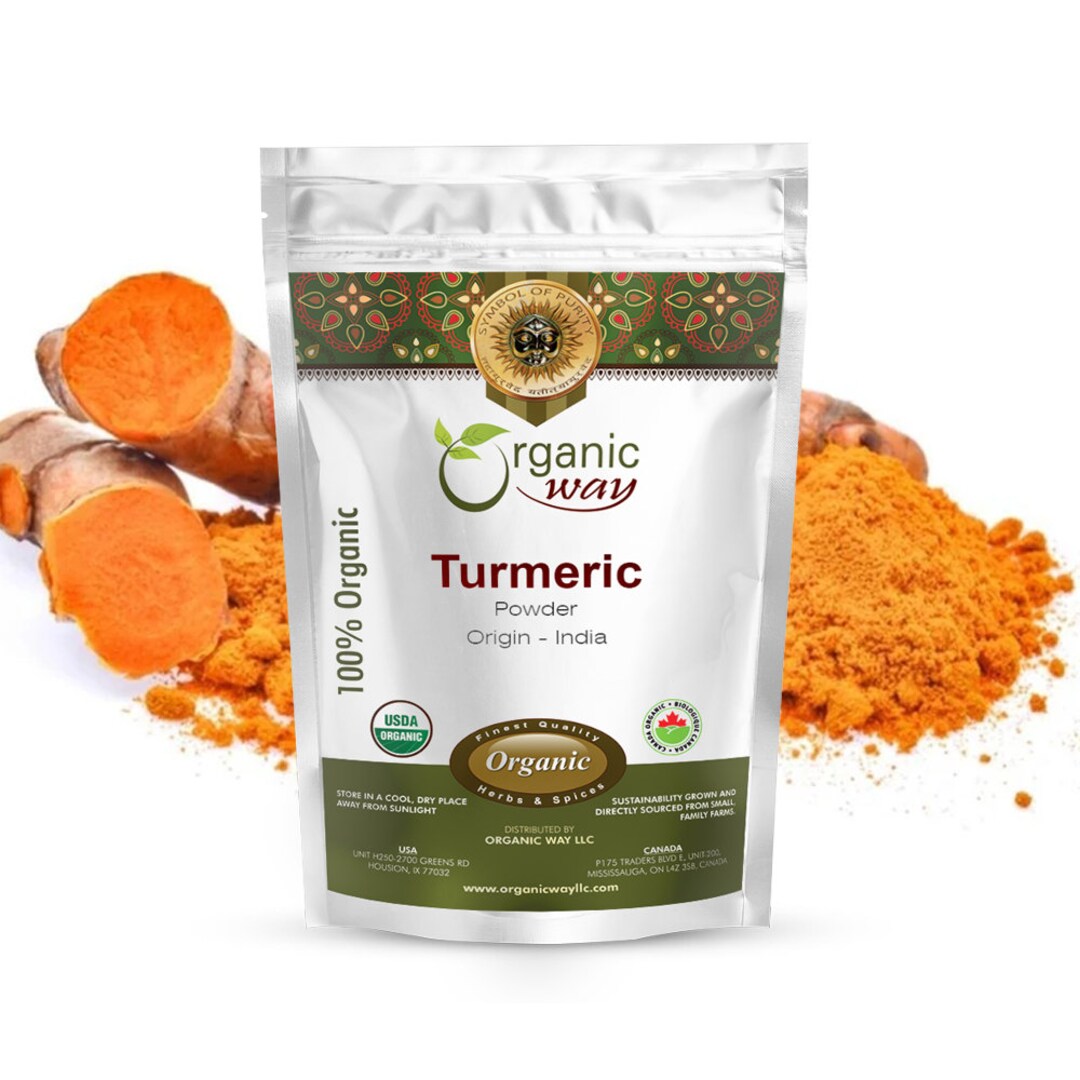 Organic Way Turmeric / Haldi Root Powder - Organic, Kosher, USDA ...