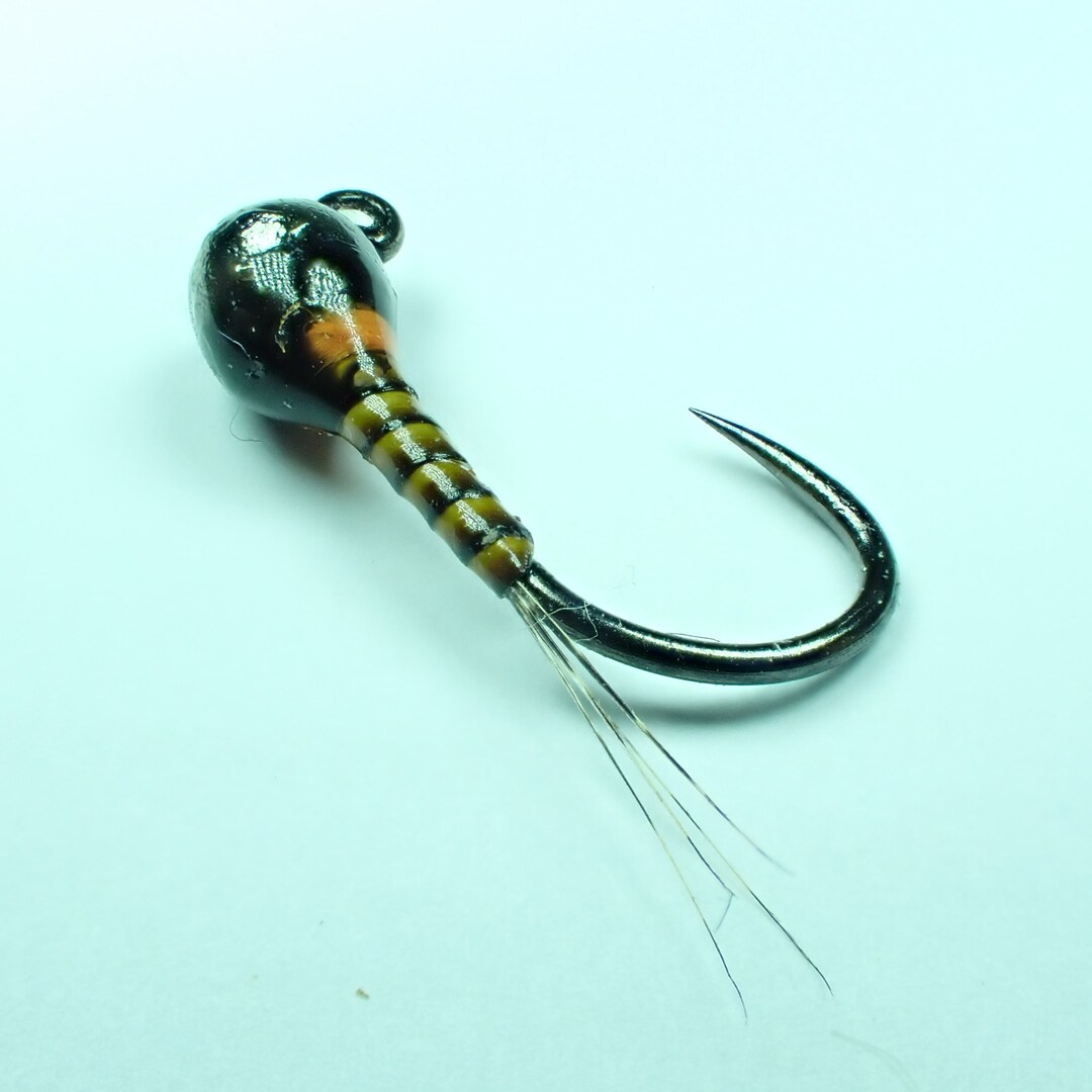Ginger Quill Perdigon, Barbless Jig Nymph Fishing Fly With Tungsten ...