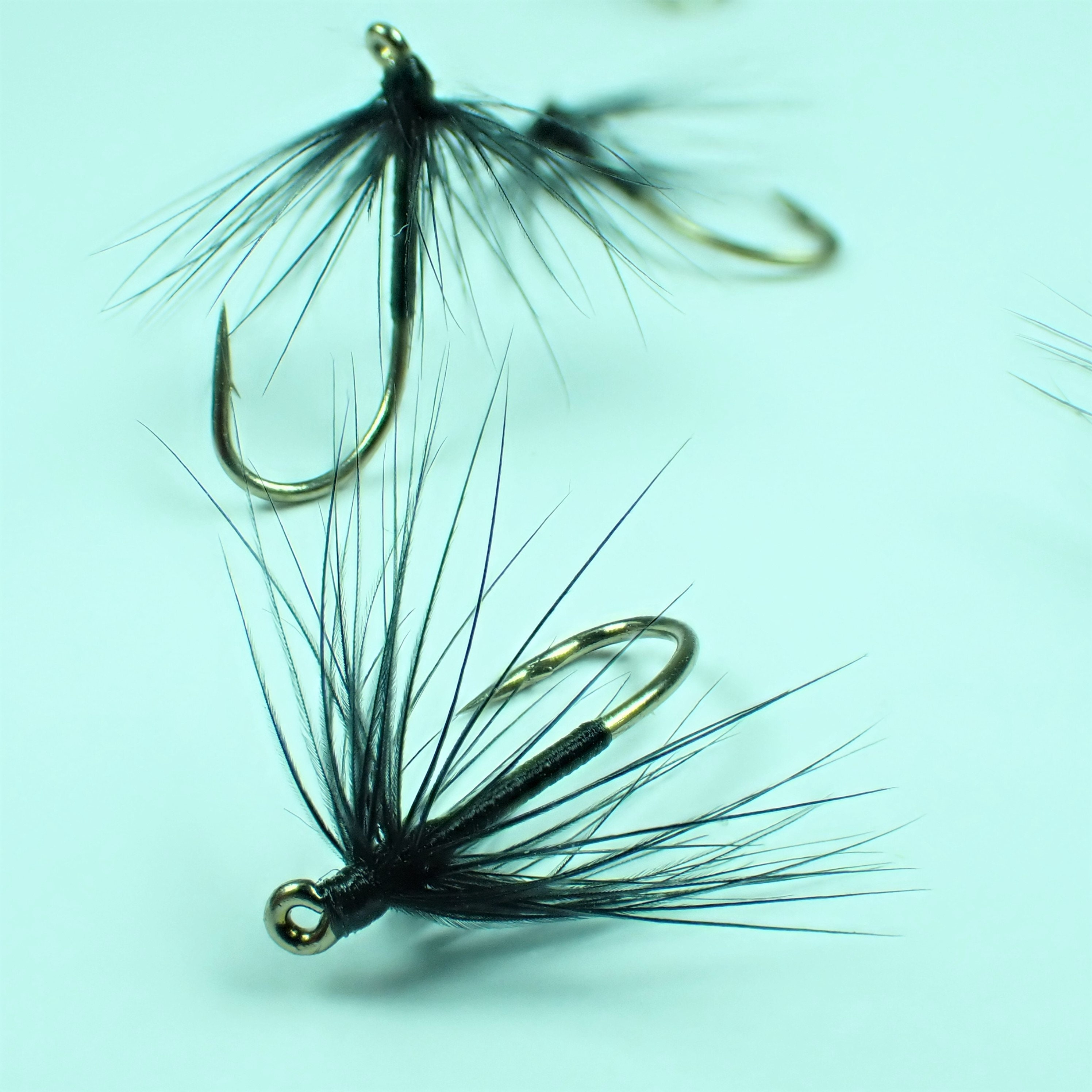 Black Spider Barbed North Country Spider Soft Hackle Fishing - Etsy