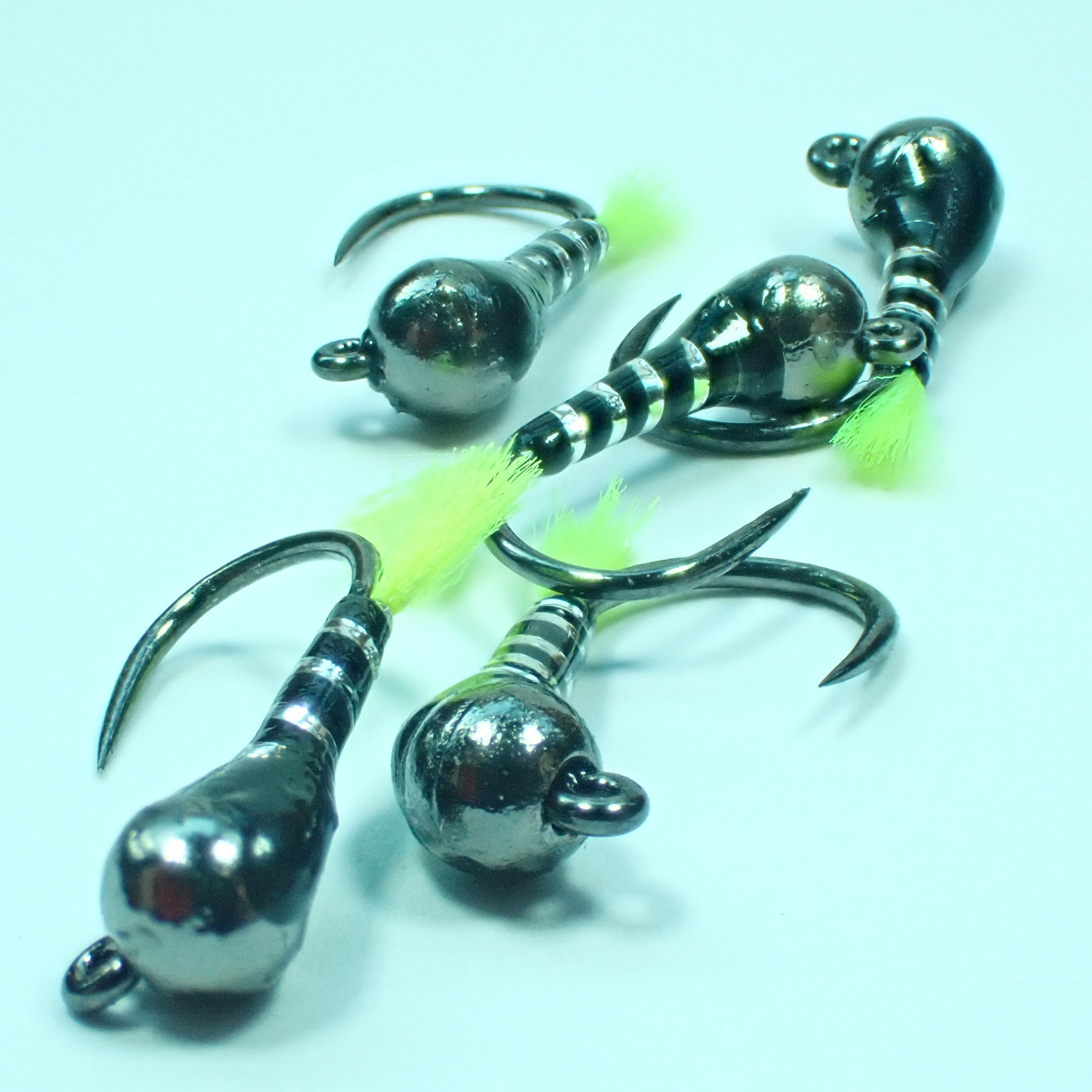 Black and Silver Perdigon, Barbless Jig Nymph Barbless Fishing Fly With ...