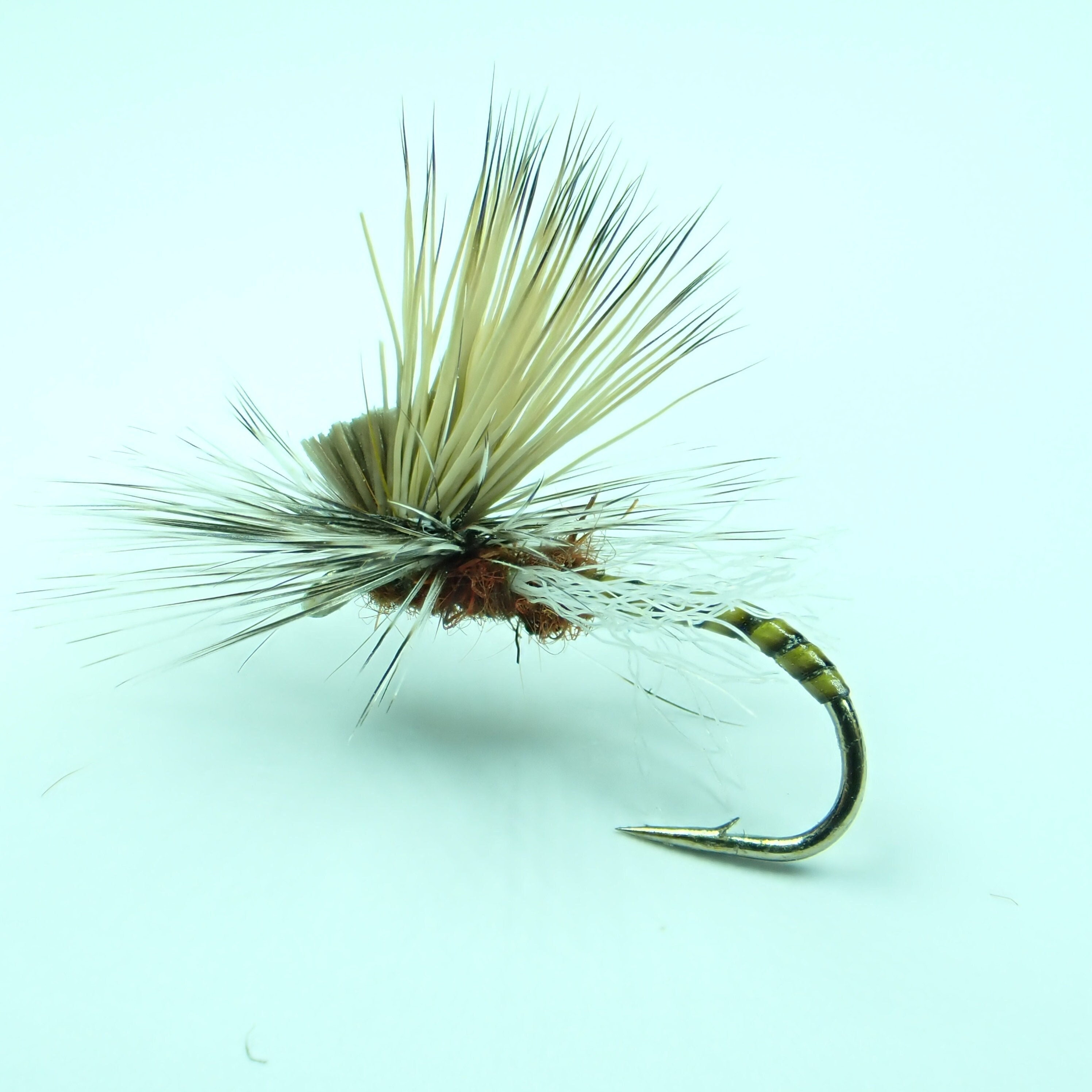 Mercers Missing Link Golden Olive Quill barbed fishing fly - Etsy Canada
