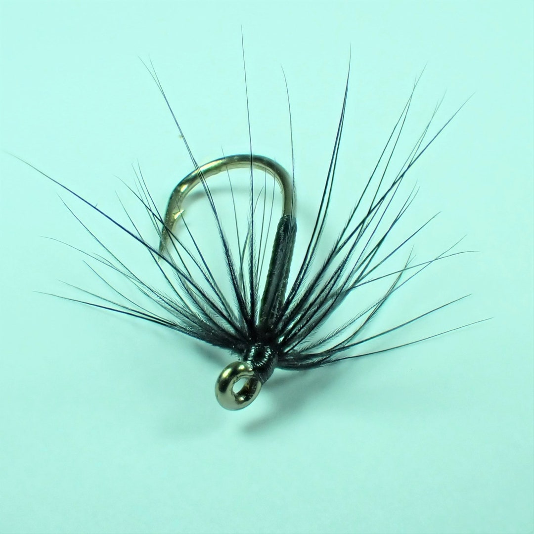 Black Spider, Barbed North Country Spider, Soft Hackle Fishing Fly, for ...