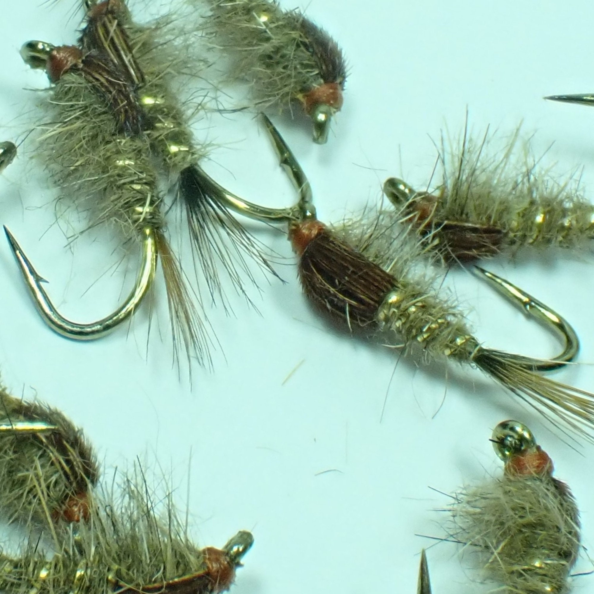 Gold Ribbed Hare's Ear Nymph Barbed, Weighted Fishing Fly, for Trout ...