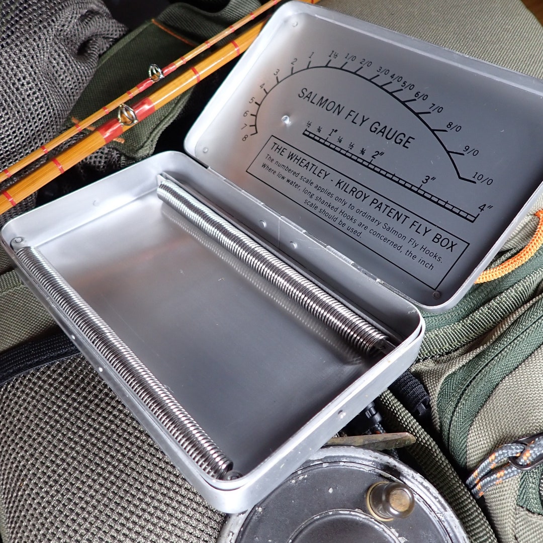1966 Wheatley Kilroy Vintage Salmon Fly Box, C. 1966, With Springs, and ...
