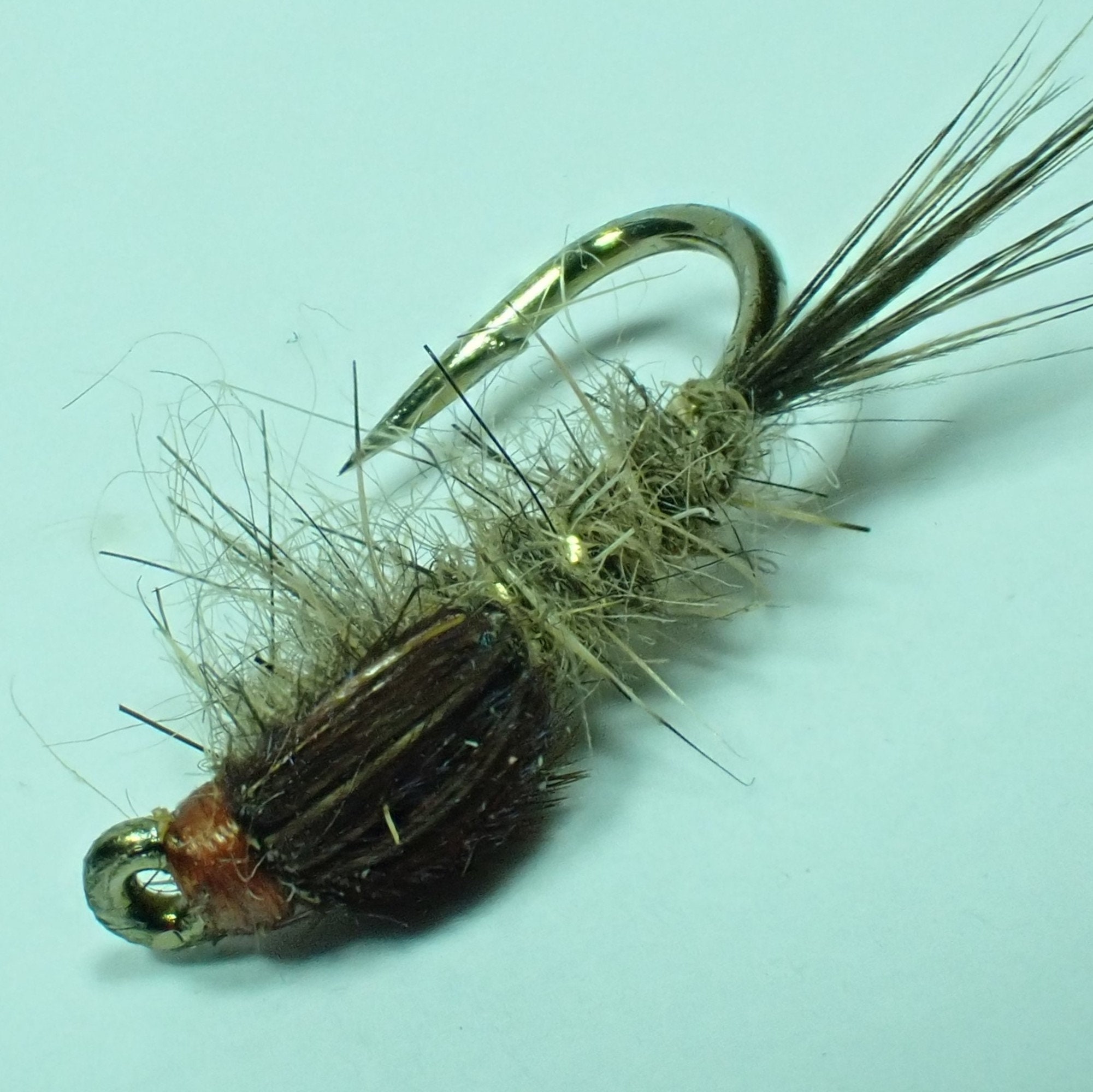Gold Ribbed Hare's Ear Nymph Barbed, Weighted Fishing Fly, for Trout ...