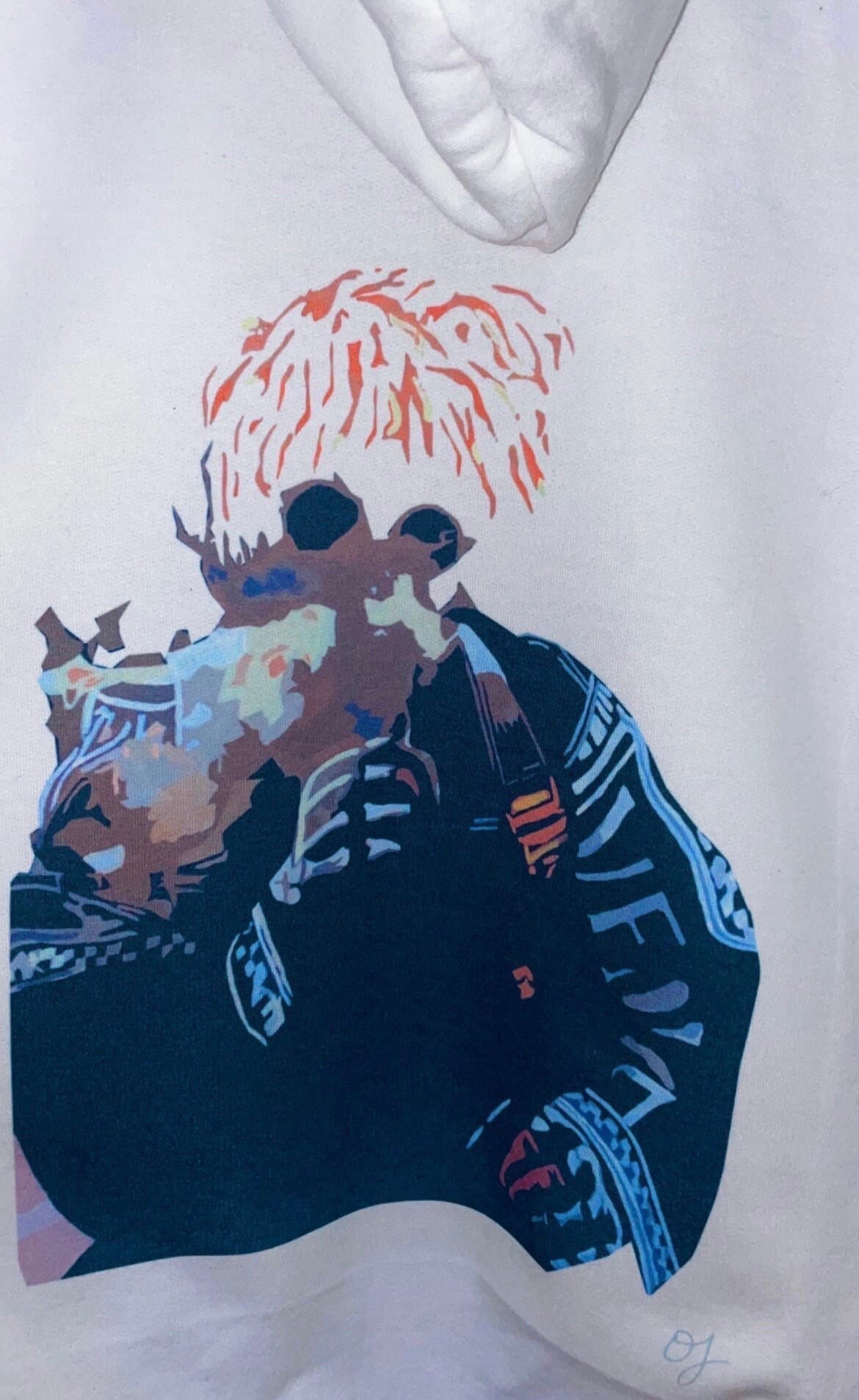 JUICE RAPPER HOODIE in White - Etsy