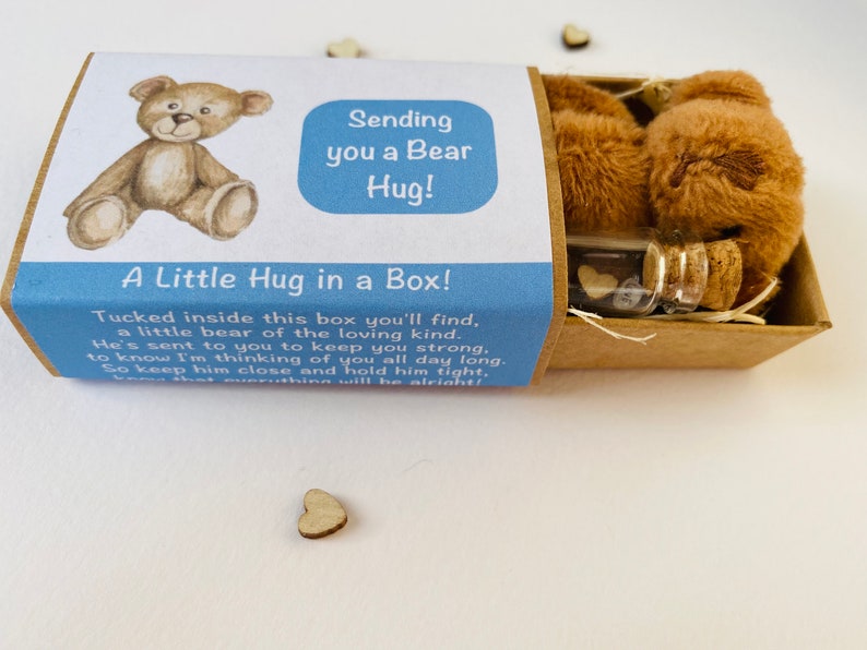 Sending a Bear Hug A Hug in a Box Postbox Hug Thinking of - Etsy