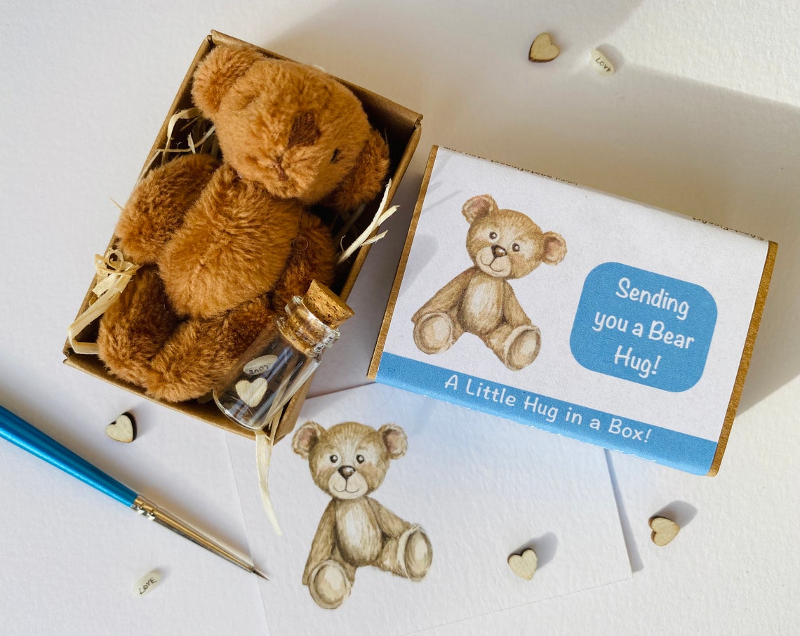 Sending a Bear Hug A Hug in a Box Postbox Hug Thinking of - Etsy