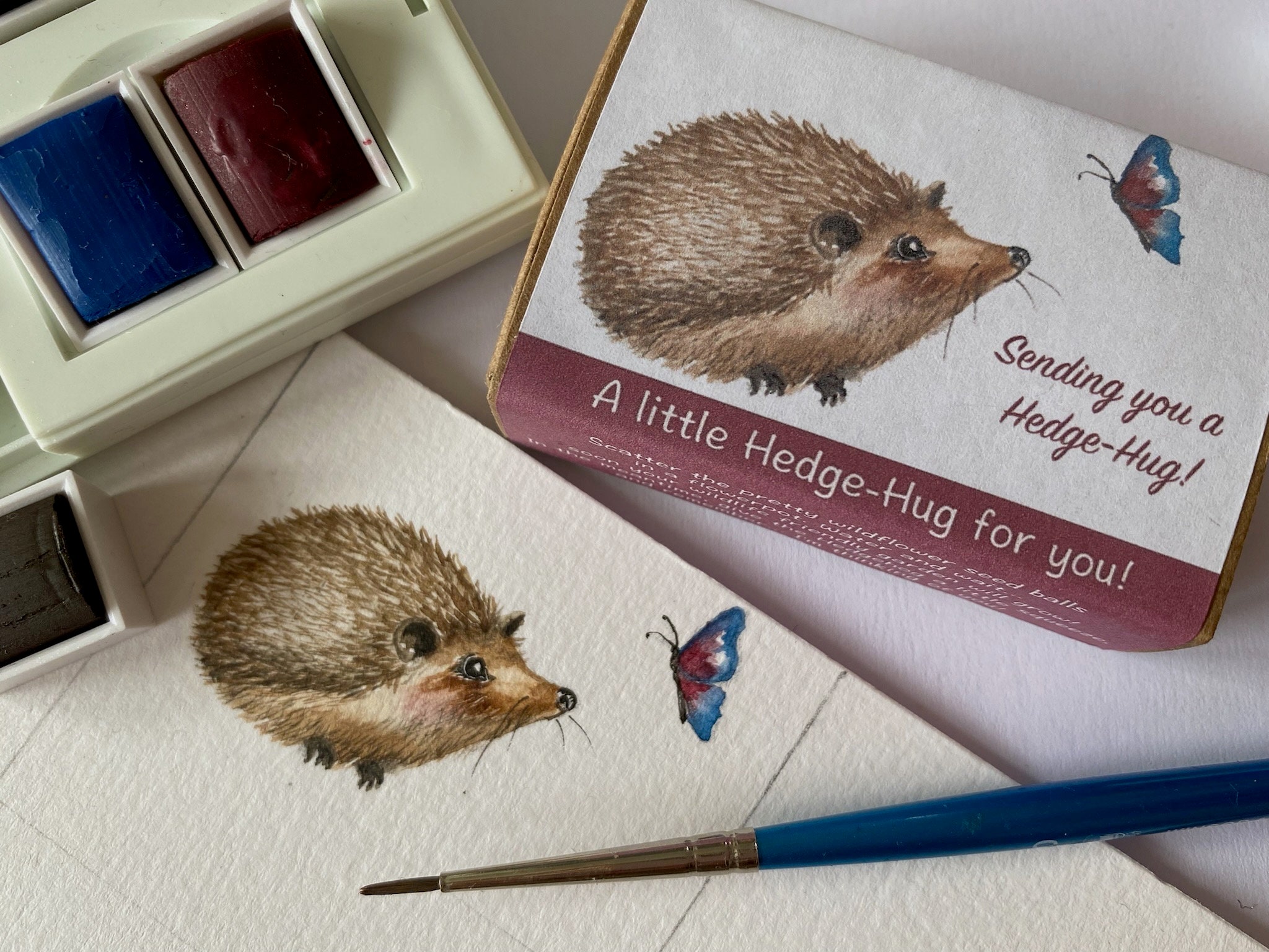 Hedgehog Gift, Pocket Hug, Hug in a Box, Matchbox Gift, Letterbox Gift ...