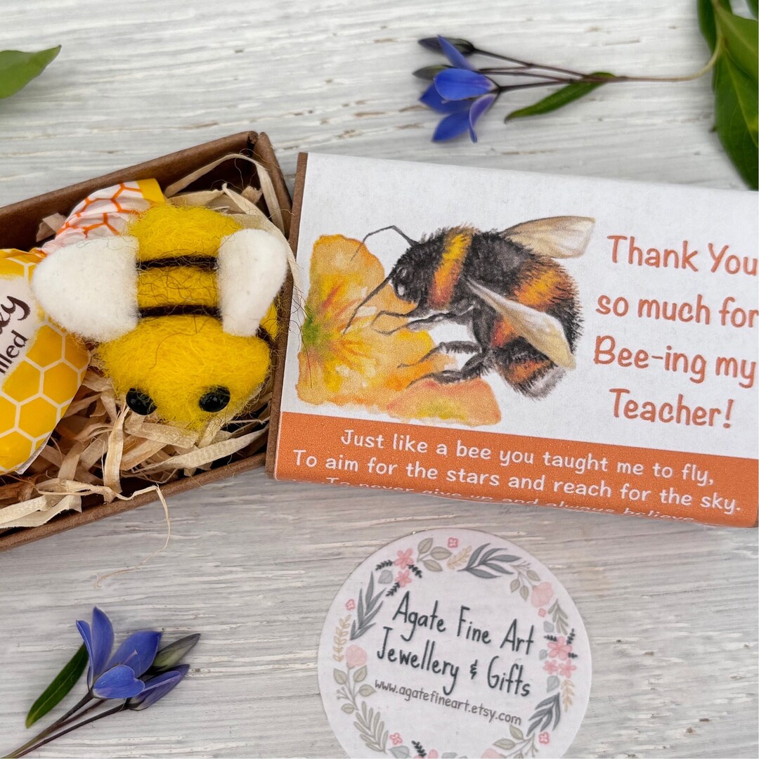 Thank You Teacher Gift Thank You so Much for Bee-ing My Teacher End of ...