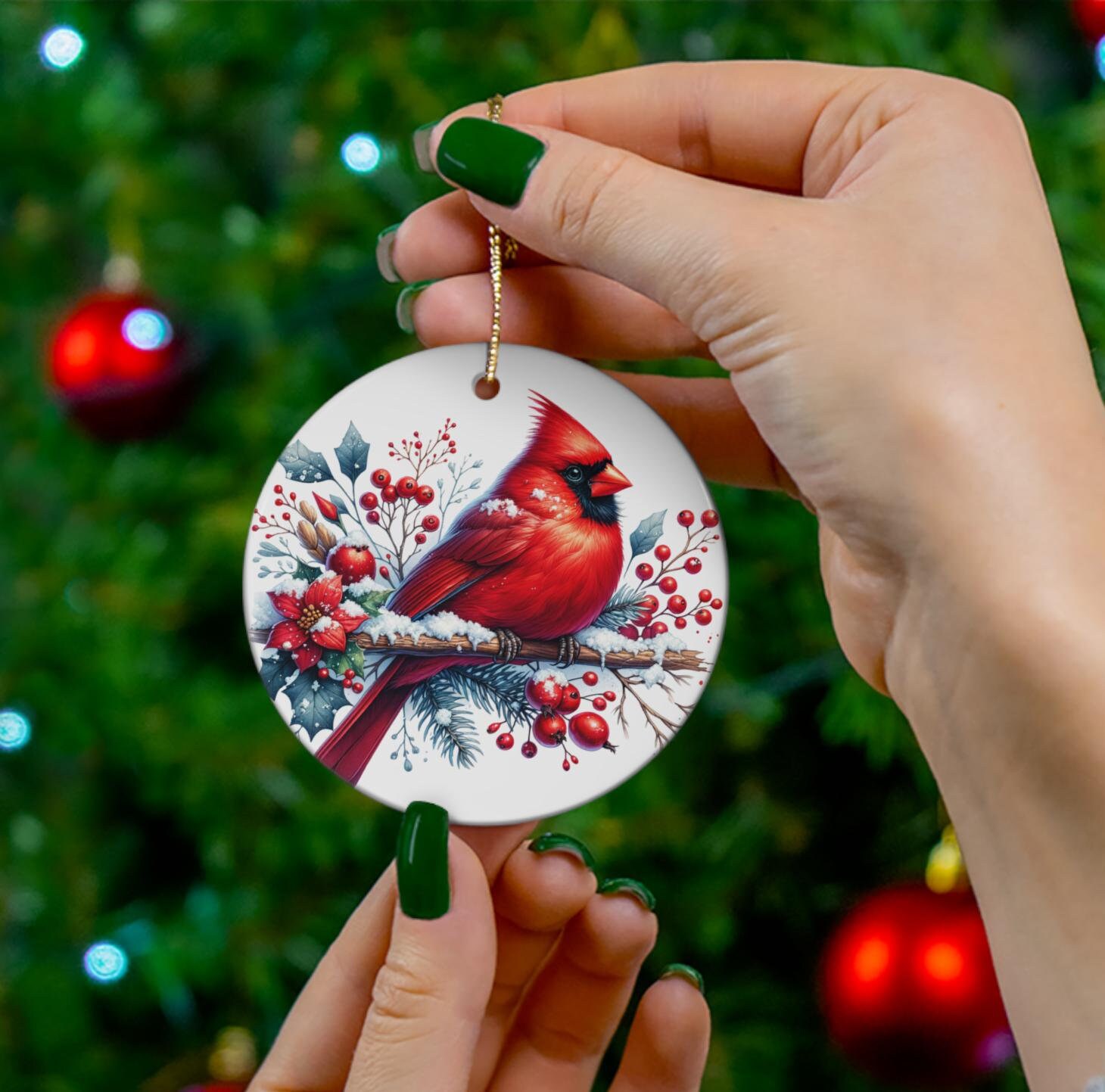Red Cardinal Ornament, Christmas Cardinal Ornament, Red Cardinal ...