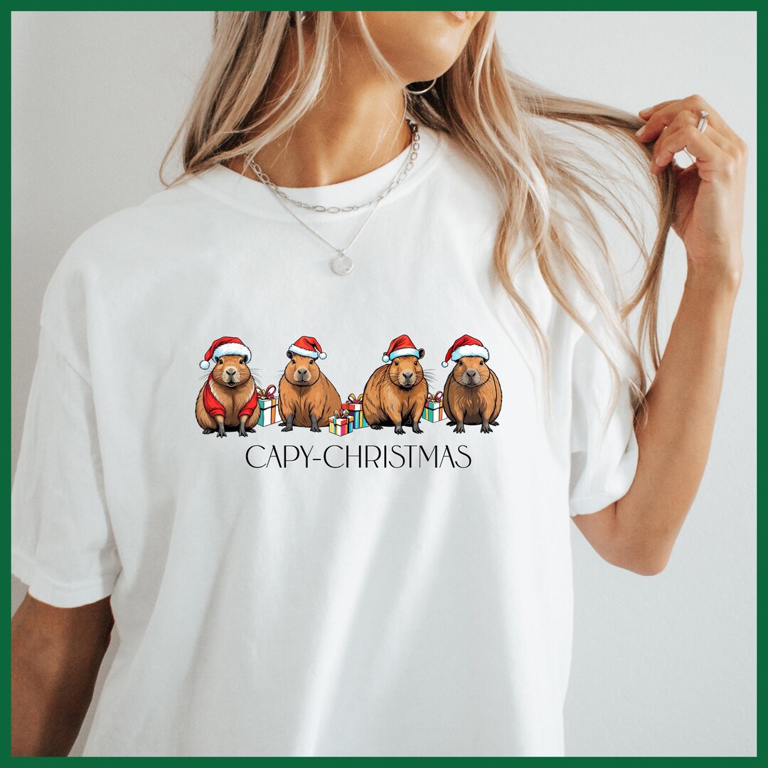 Capy Christmas, Capybara Christmas, Capybara Santas - Etsy
