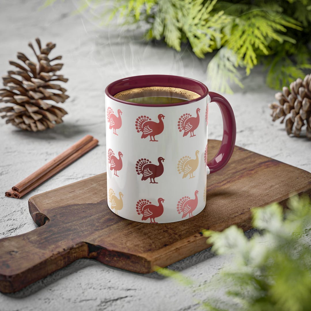 Turkey Coffee Cup, Thanksgiving Turkey Mug - Etsy