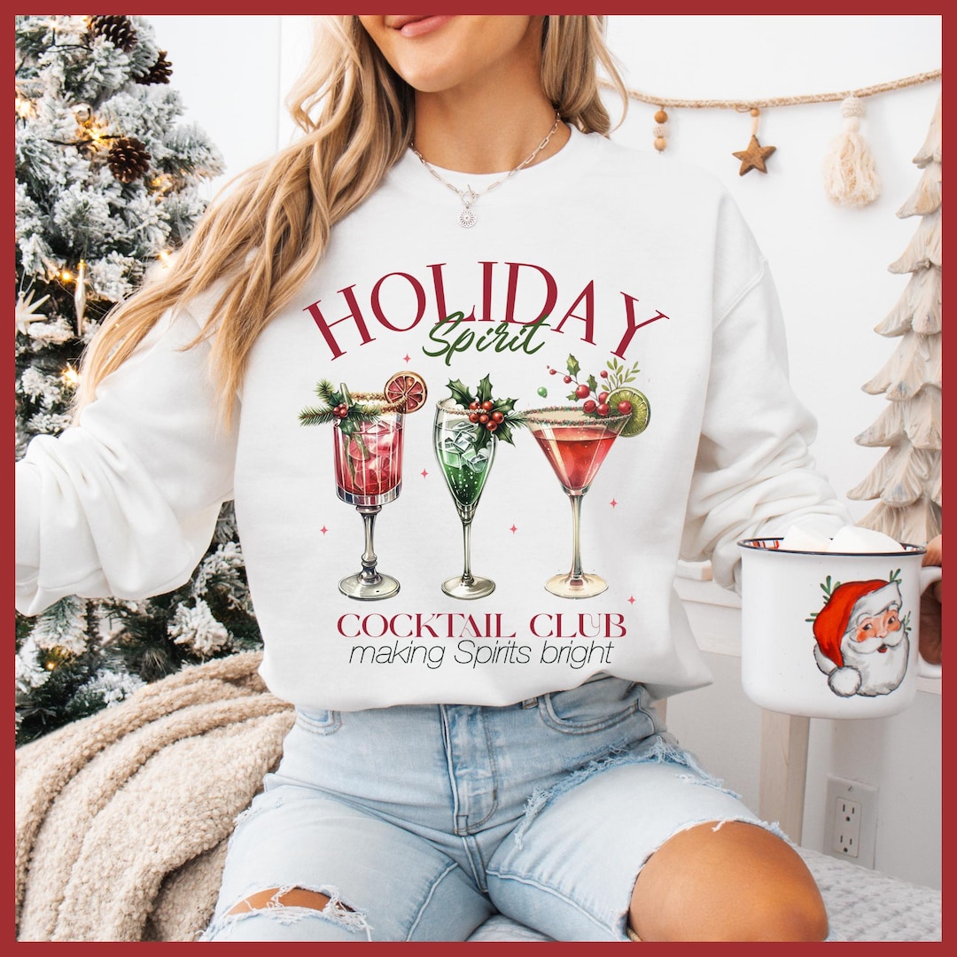 Holiday Spirits Cocktail Club Making Spirits Bright, Cute Christmas ...