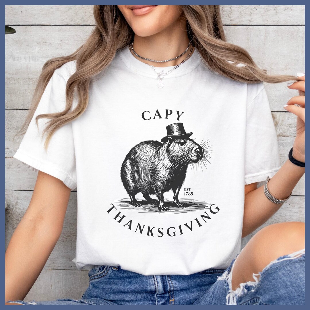 Capy Thanksgiving, Capybara Thanksgiving - Etsy