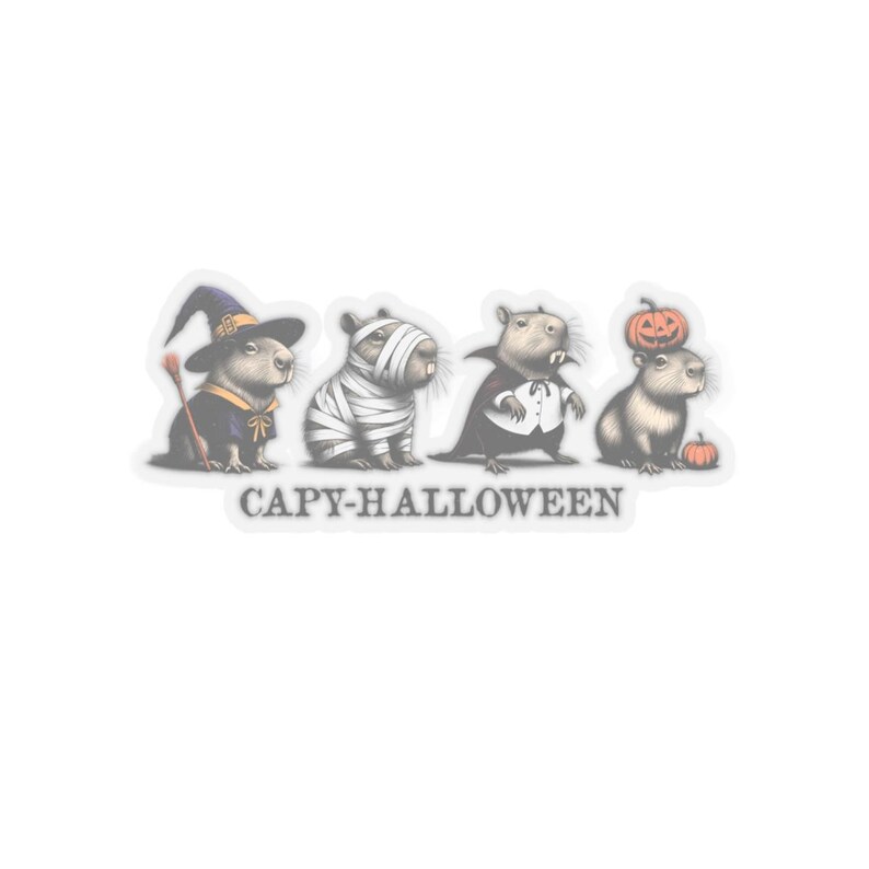 Capy-halloween Sticker, Capybara Halloween Sticker, Capybara Sticker ...