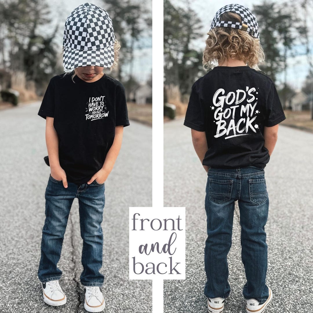 God's Got My Back Youth Short Sleeve Tshirt, I Don't Have to Worry ...