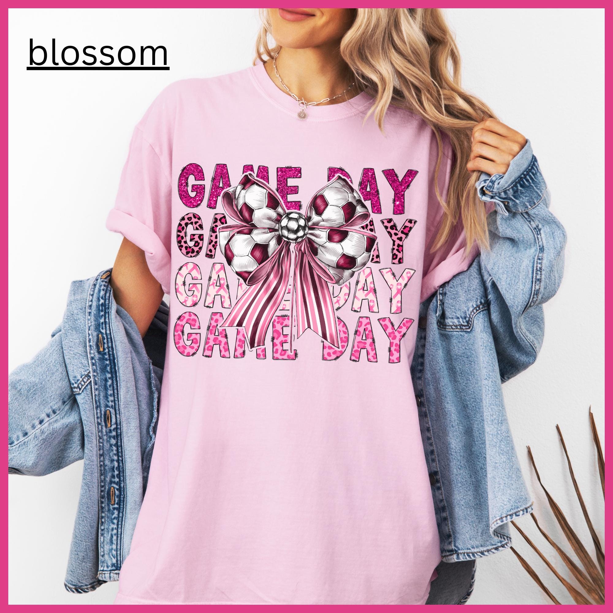 Pink Soccer Game Day Comfort Colors Shirt, Pink Out for Soccer Game Day ...
