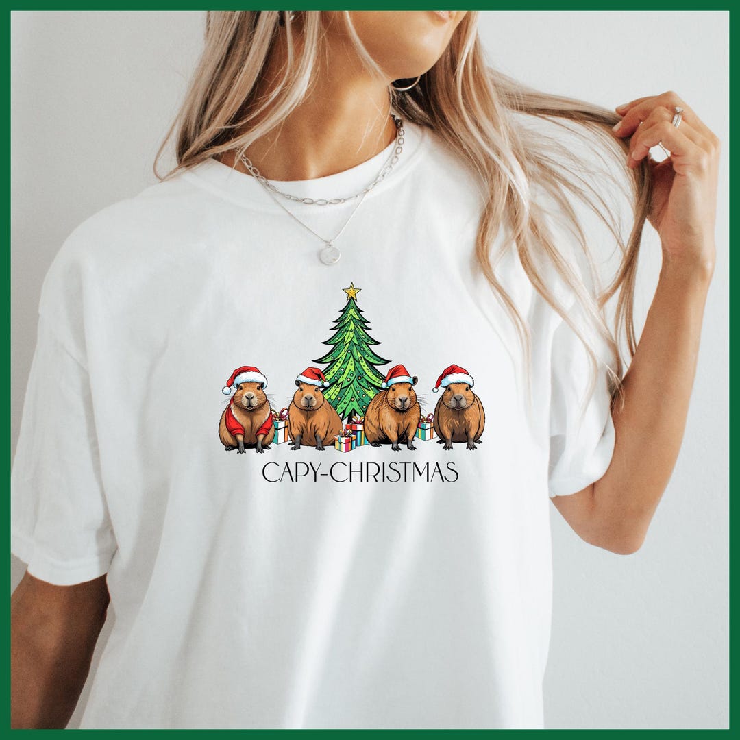 Capy Christmas, Capybara Christmas, Cute Capybaras Christmas - Etsy