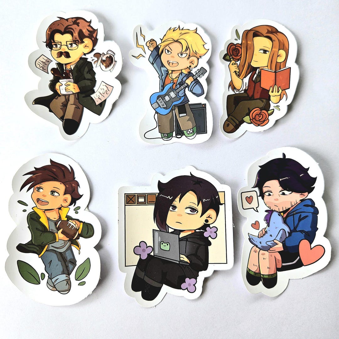 Stardew Valley Bacholers Stickers | Alex | Elliot | Shane | Sebastian ...