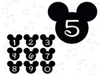 Mickey mouse numbers - Etsy España