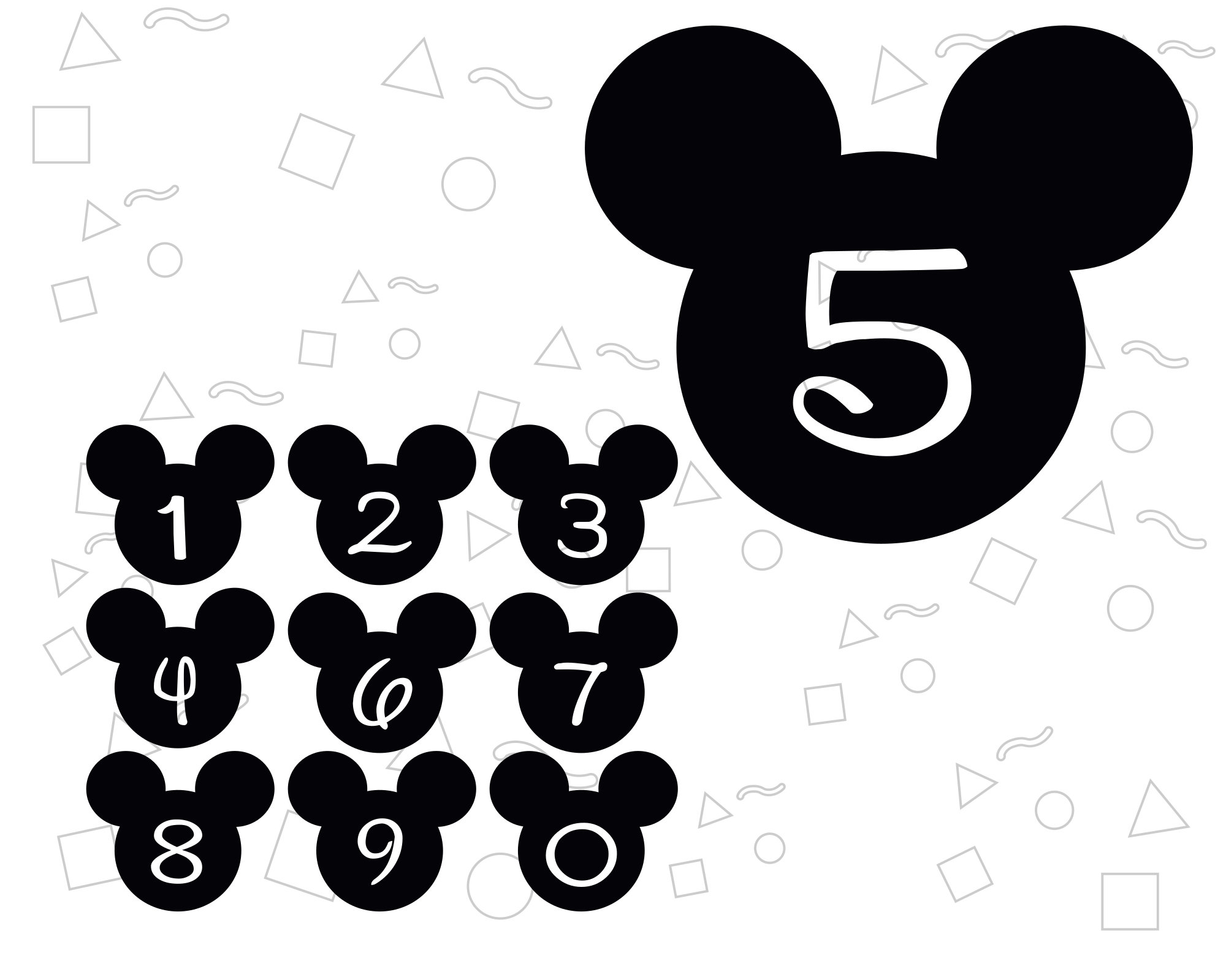 Mickey Mouse Numbers
