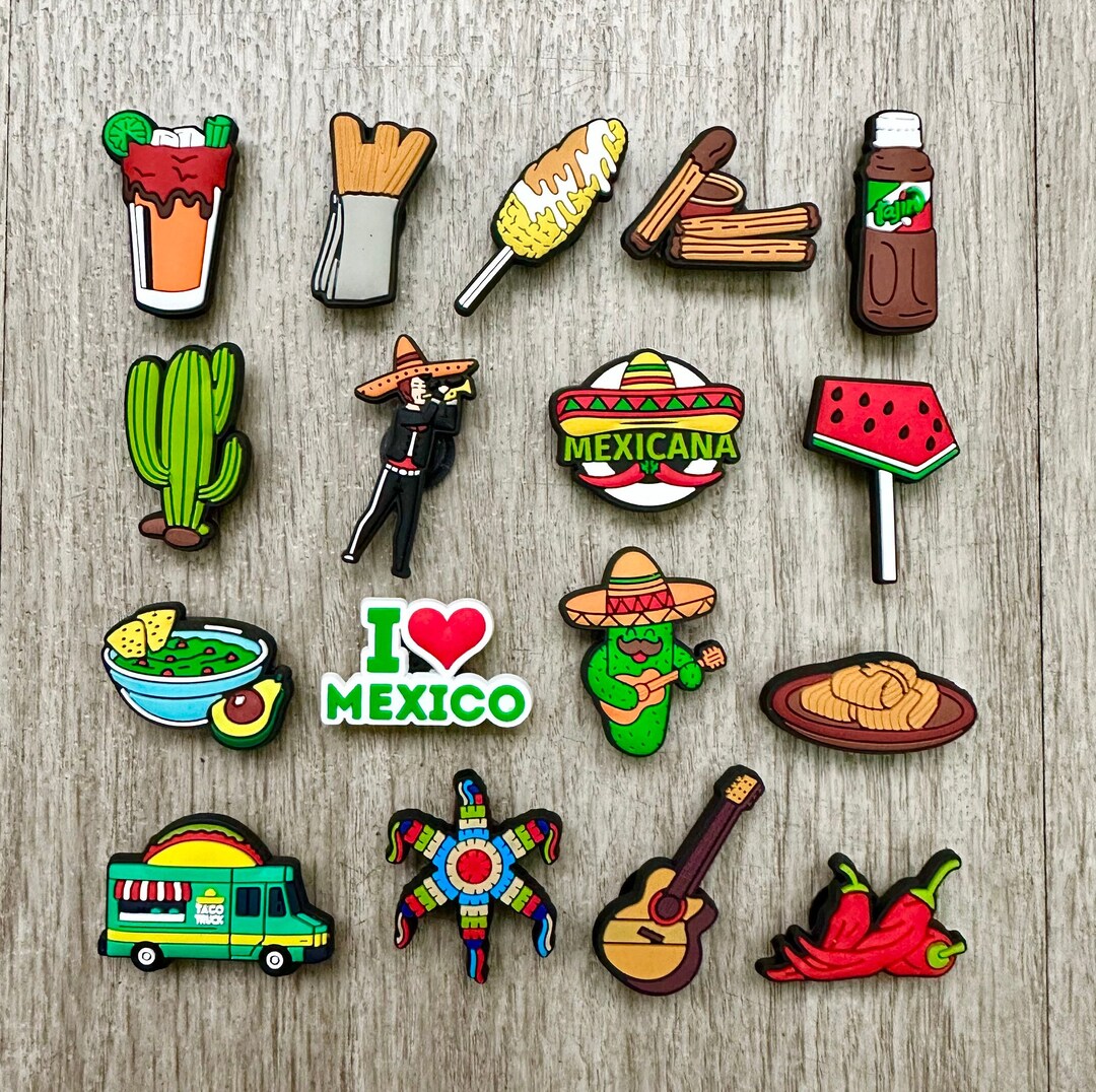 Mexican Fiesta Shoe Charms , Mexican Culture Clog Charms , Latino Shoe ...