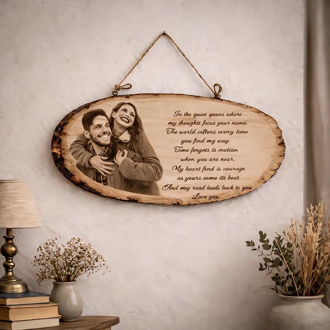 Personalized Wood Photo Engraving, Valentine’s Day Gift for Couples ...