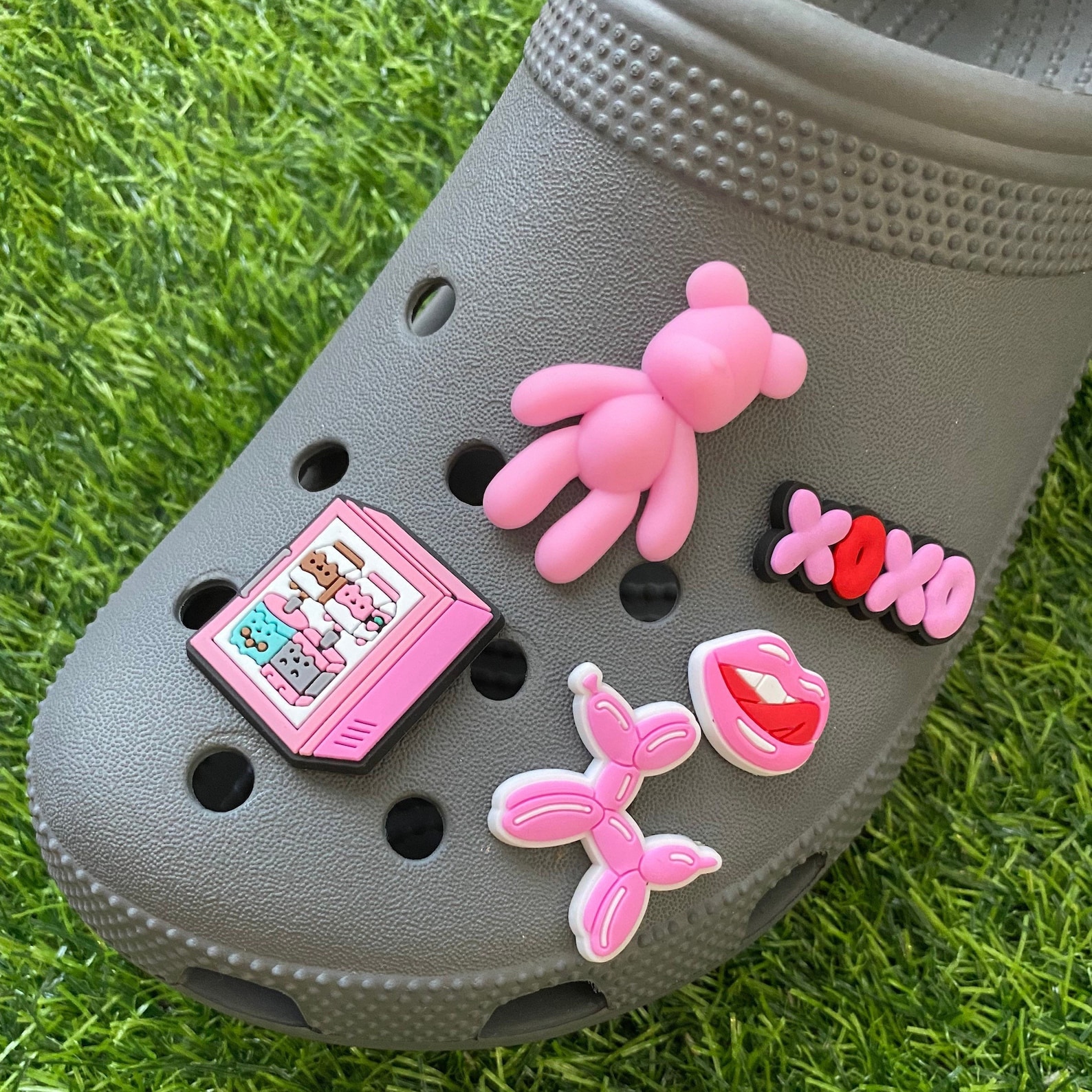 Good Vibe Shoe Charms for Ladies Cute Pink Clog Charms Evil - Etsy