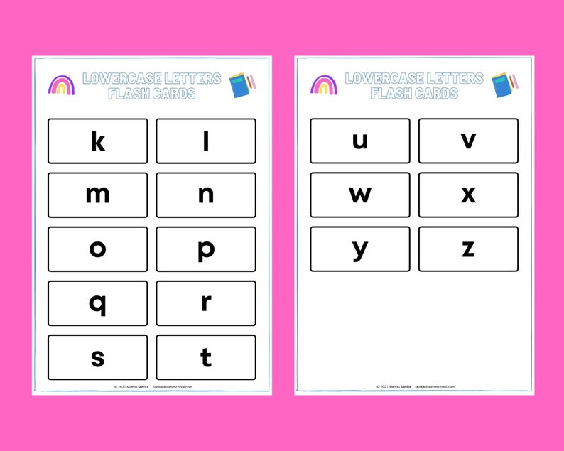 Alphabet Flash Cards | Letter Flash Cards | Kindergarten Resource - Etsy