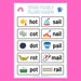 Word Family Flash Cards | Learning to Read | Rhyming Words - Etsy