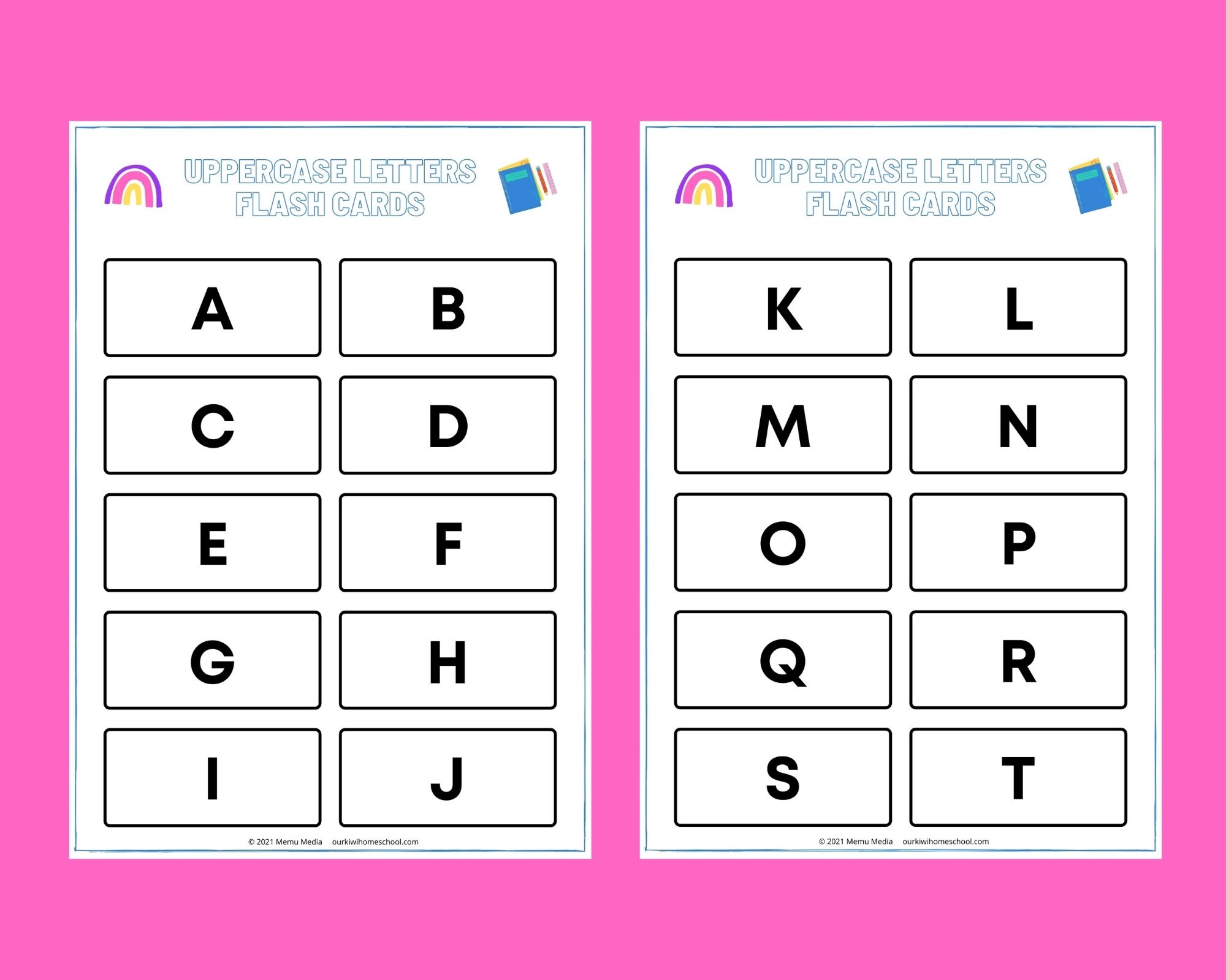 Alphabet Flash Cards | Letter Flash Cards | Kindergarten Resource - Etsy