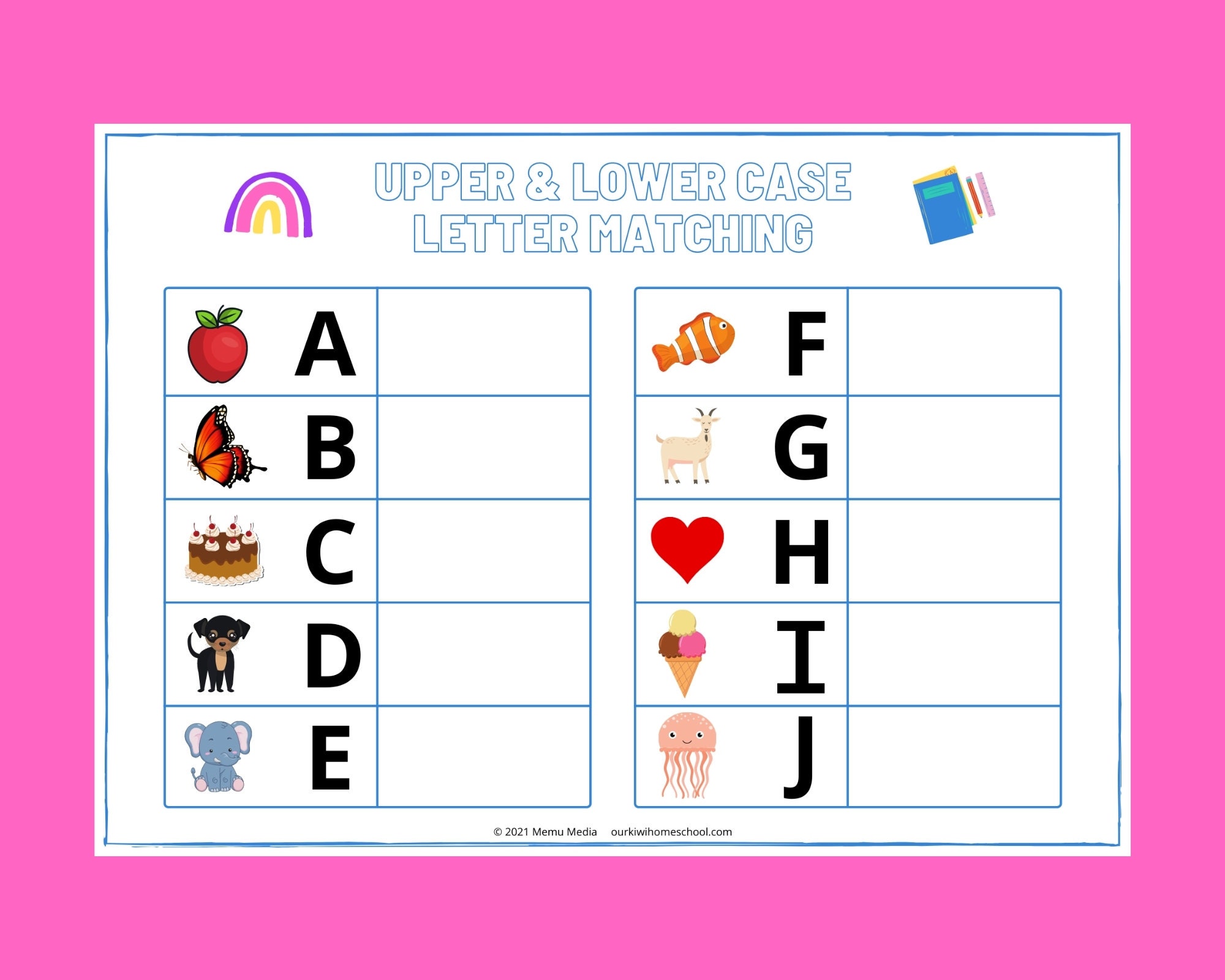 Uppercase and Lowercase Letter Matching Activity | Preschool Sorting ...