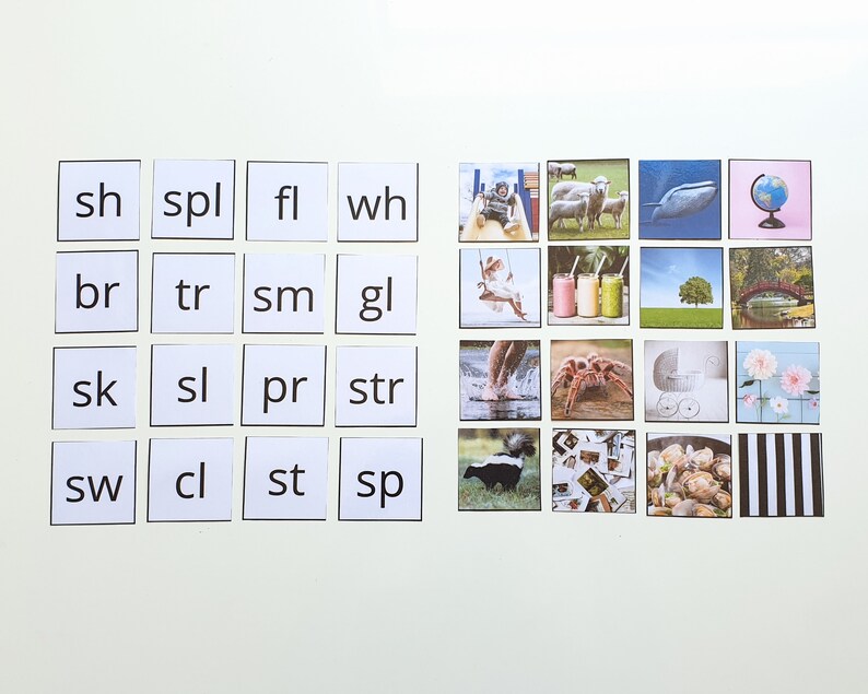 Diagraphs and Blends Matching Activity | Kindergarten Homeschool ...