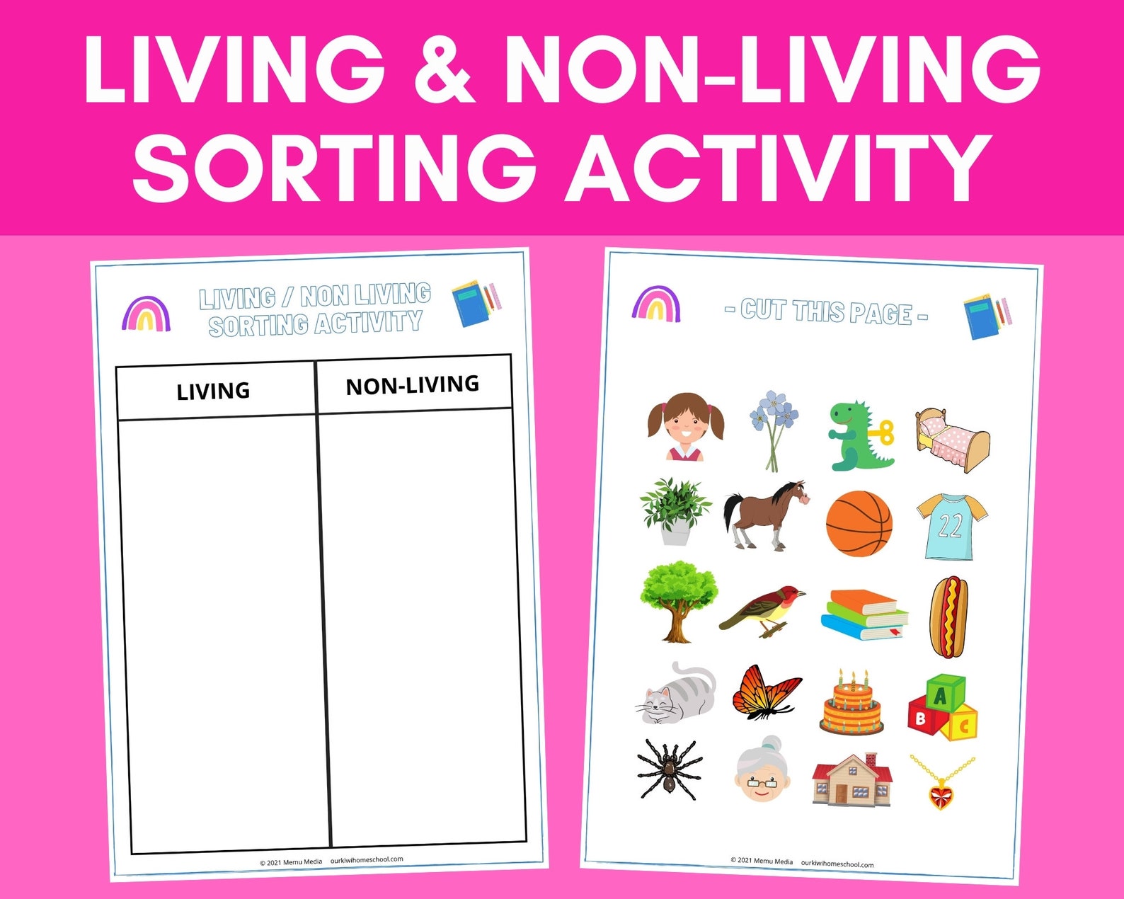 Living & Non-living Sorting Activity | Montessori Preschool ...