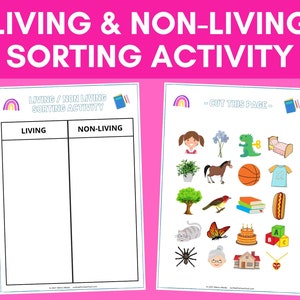 Living & Non-living Sorting Activity | Montessori Preschool ...